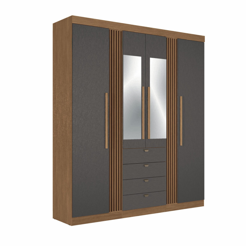 ROPERO AURORA 4.4 CON ESPEJO JATOBA / GRAFITO