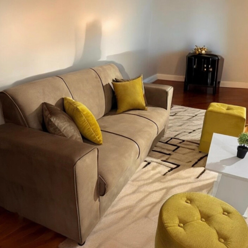 SOFA SAN JUAN 3L + PUFF BEIGE